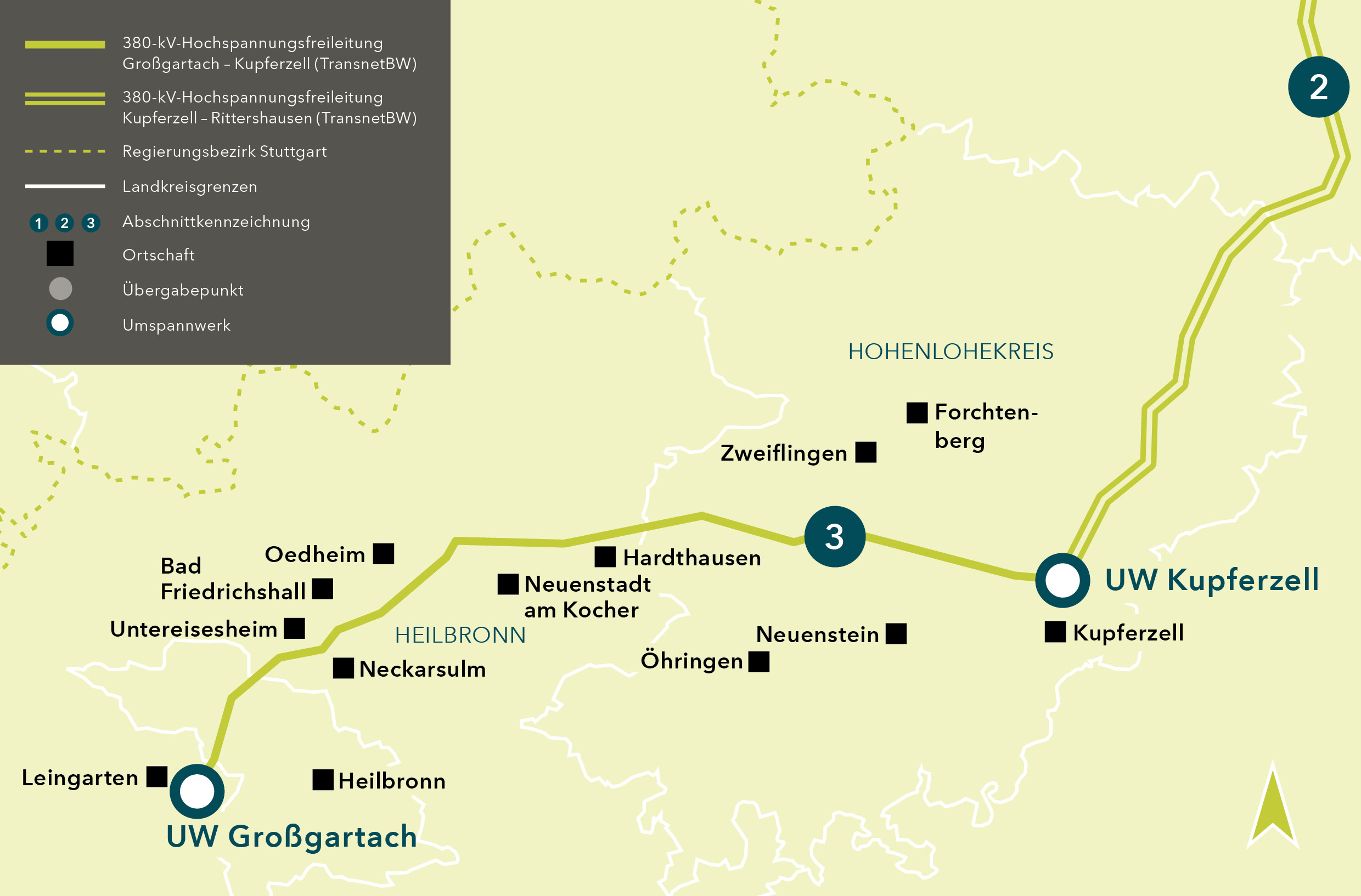 Verstärkung des Stromnetzes zwischen Kupferzell und Leingarten ...