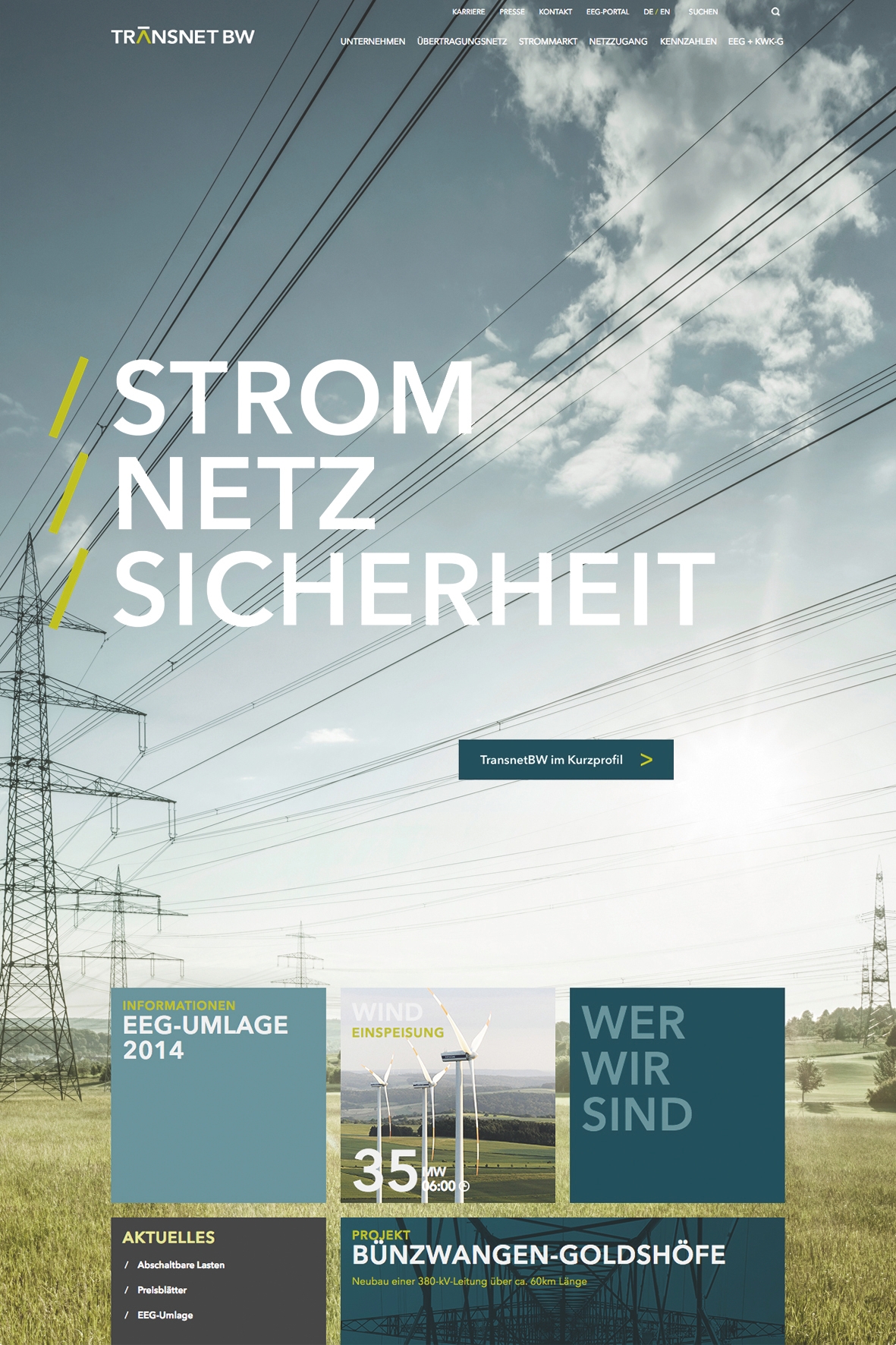 Neue Website für Transnet BW: frisches Design und zielgruppengerechte ...